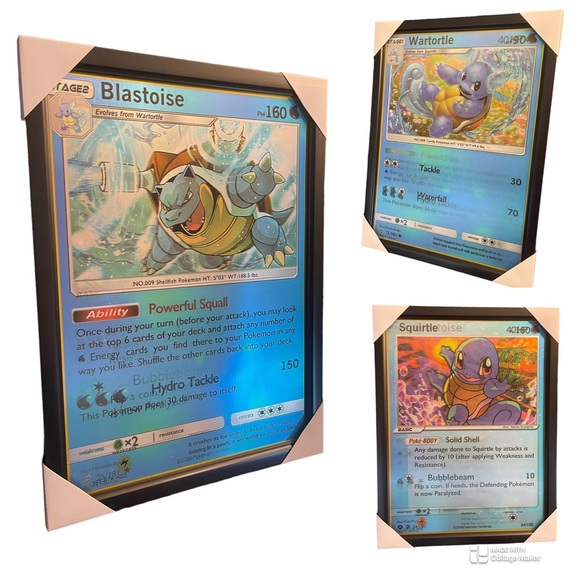 Art | New Pokmon Blastoise Framed 3d Lenticular Poster Picture | Poshmark